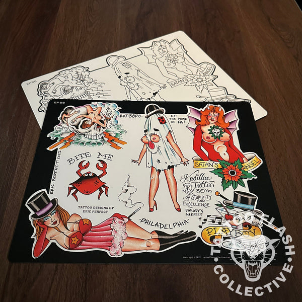 Eric Perfect Digital Tattoo Flash #55-#60 - tattooflashcollective