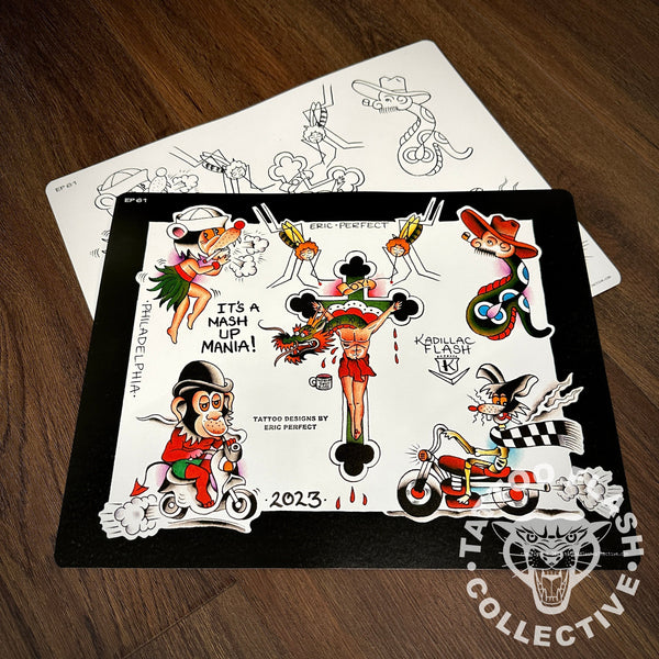 Eric Perfect Digital Tattoo Flash #61-#66 - tattooflashcollective