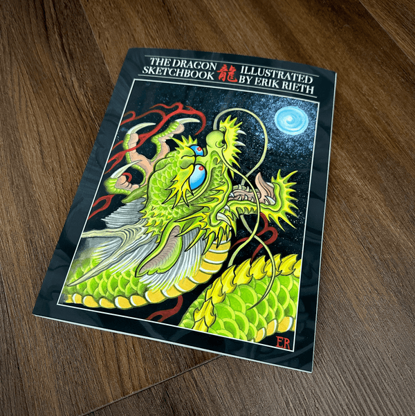 Dragon Sketchbook by Erik Rieth (Scratch & Dent) - tattooflashcollective