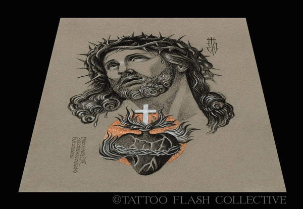 Jesus Tattoo Flash