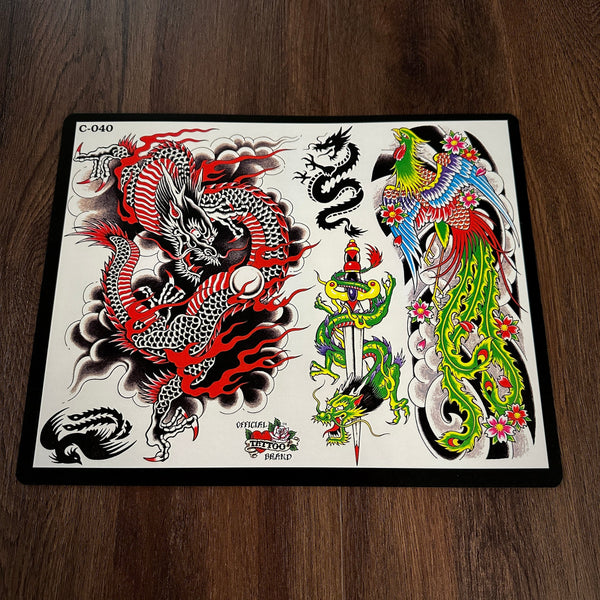 Traditional Japanese Dragon Tattoo Flash