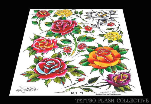 Vertical Flash - tattooflashcollective